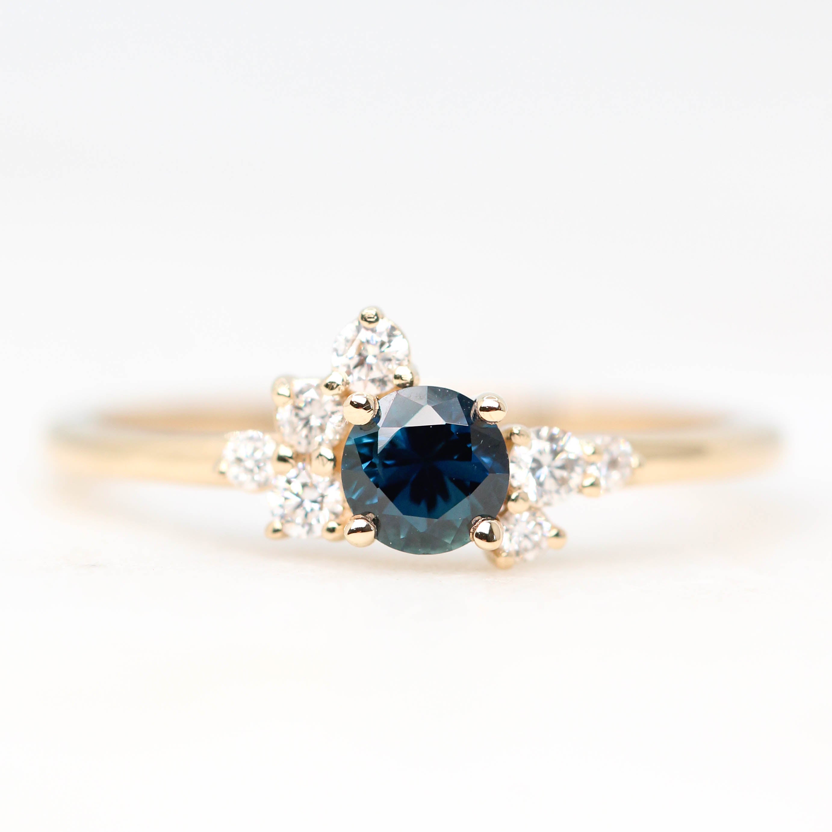 Baby Orion Ring with a 0.44 Carat Deep Blue Sapphire and White Accent ...