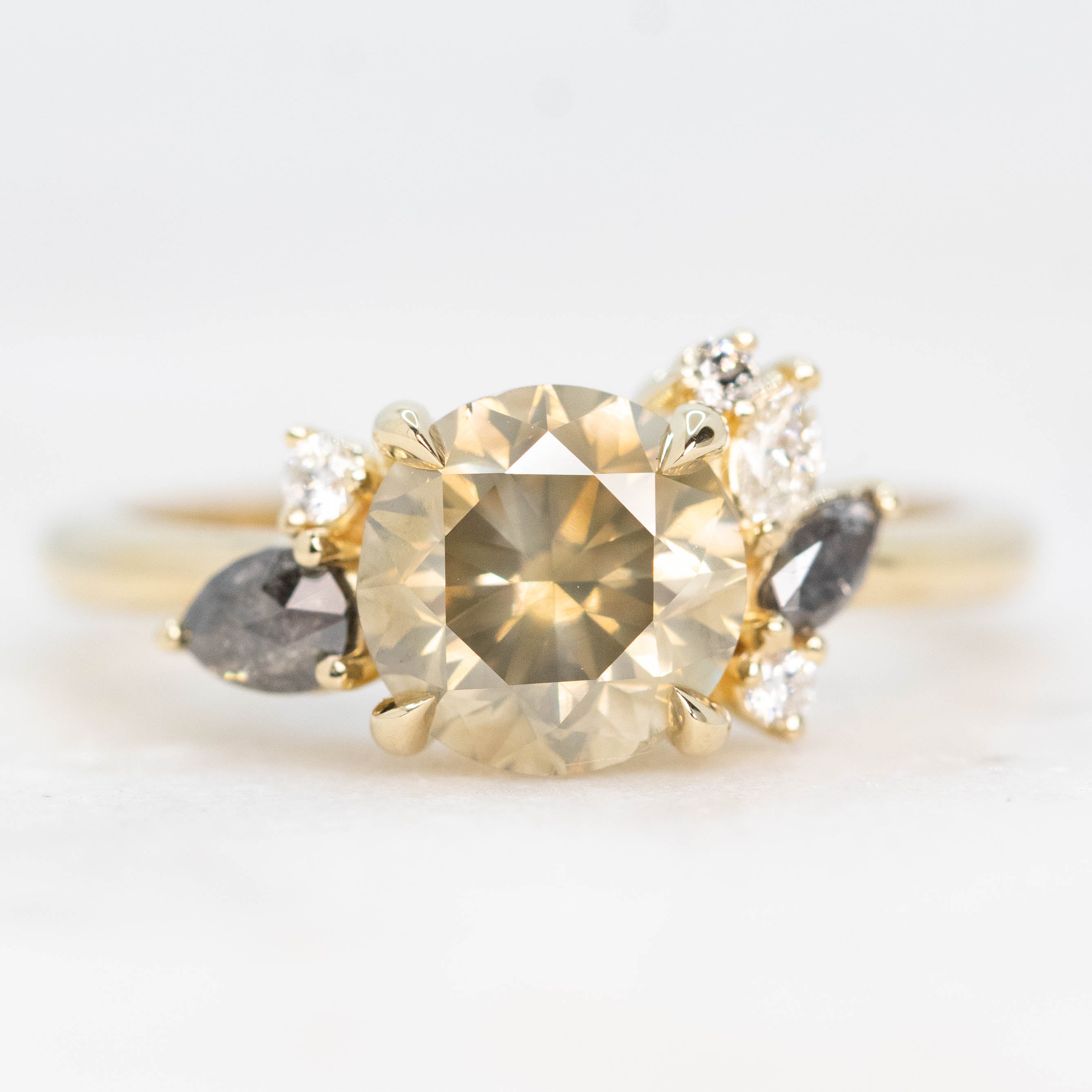 Polaris Ring with a 2.25 Carat Round Champagne Diamond – Midwinter Co ...
