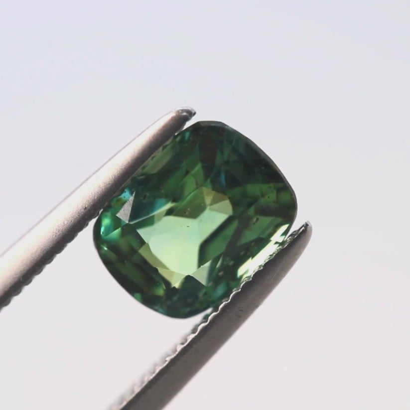 1.09 Carat Light Green Cushion Cut Sapphire for Custom Work - Inventor – Midwinter Co ...
