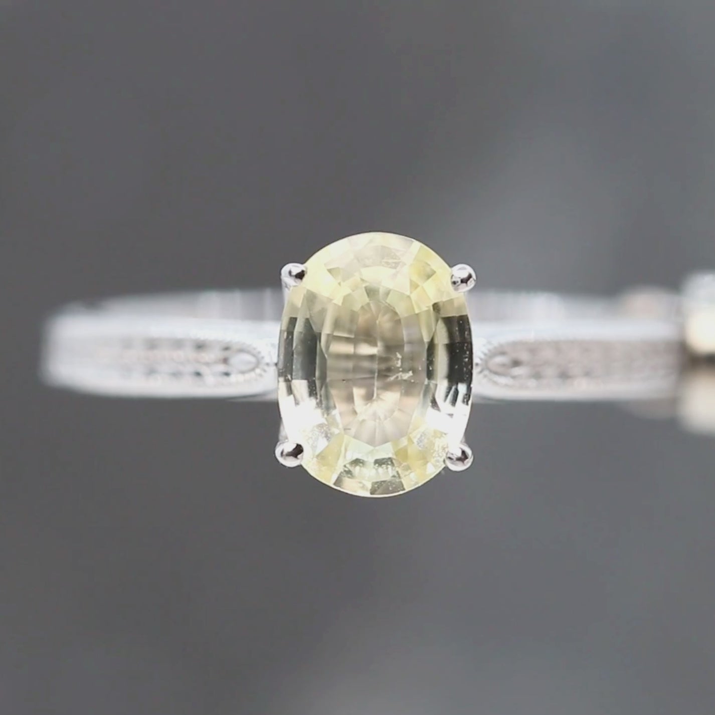 Edith Ring with a 1.28 Carat Yellow Oval Sapphire – Midwinter Co ...