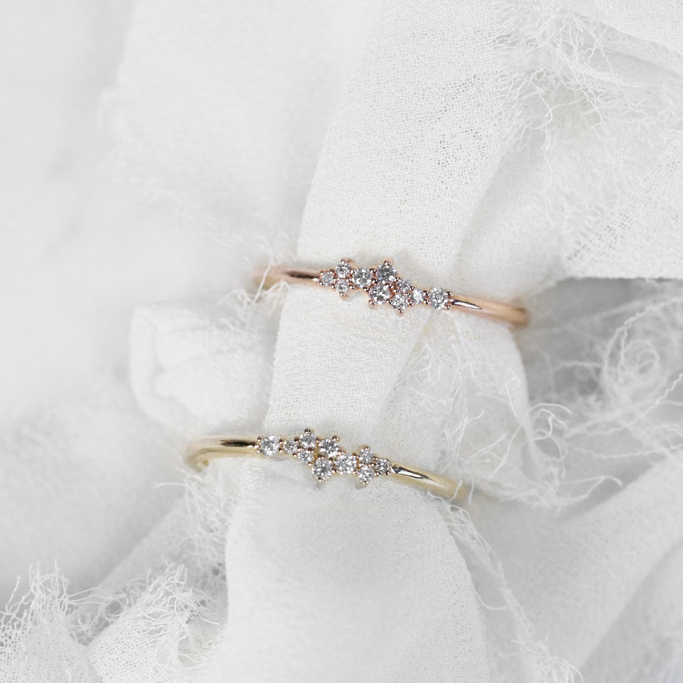 Fiona - Cluster Style Diamond Band – Midwinter Co. Alternative Bridal ...